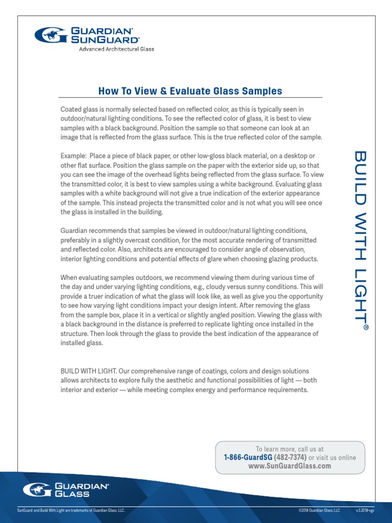 How To View Glass Samples | PDF