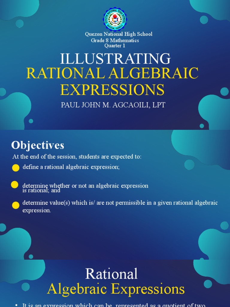 Illustrating Rational Algebraic Expressions | PDF | Polynomial ...