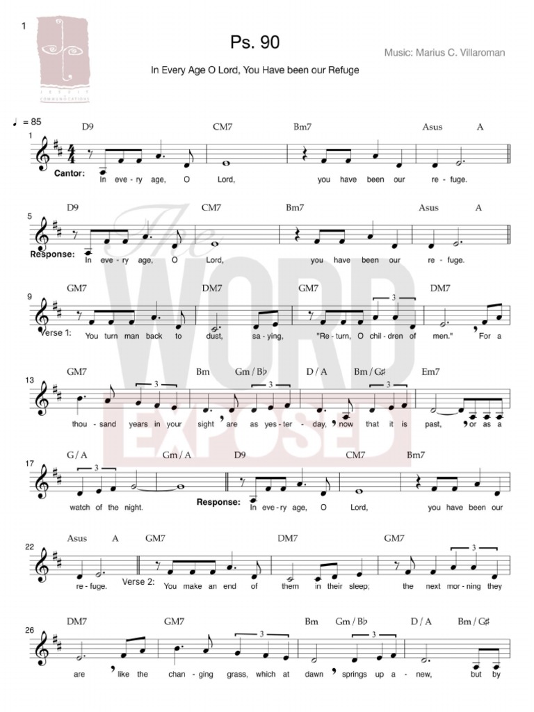 PSALM - in Every Age, O Lord (Ps90) | PDF