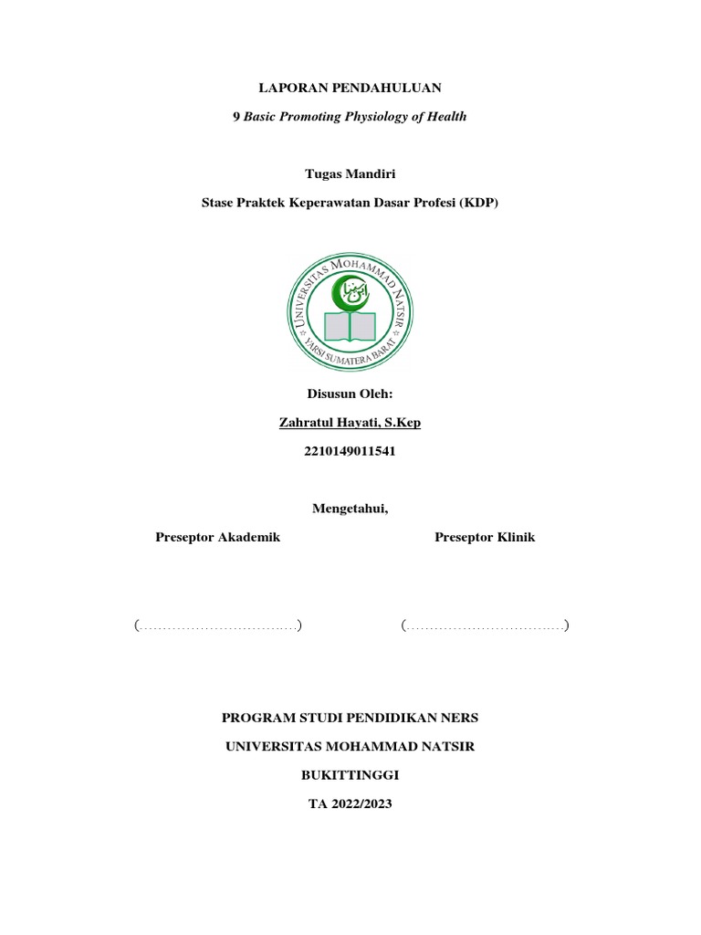 Laporan Pendahuluan KDP | PDF