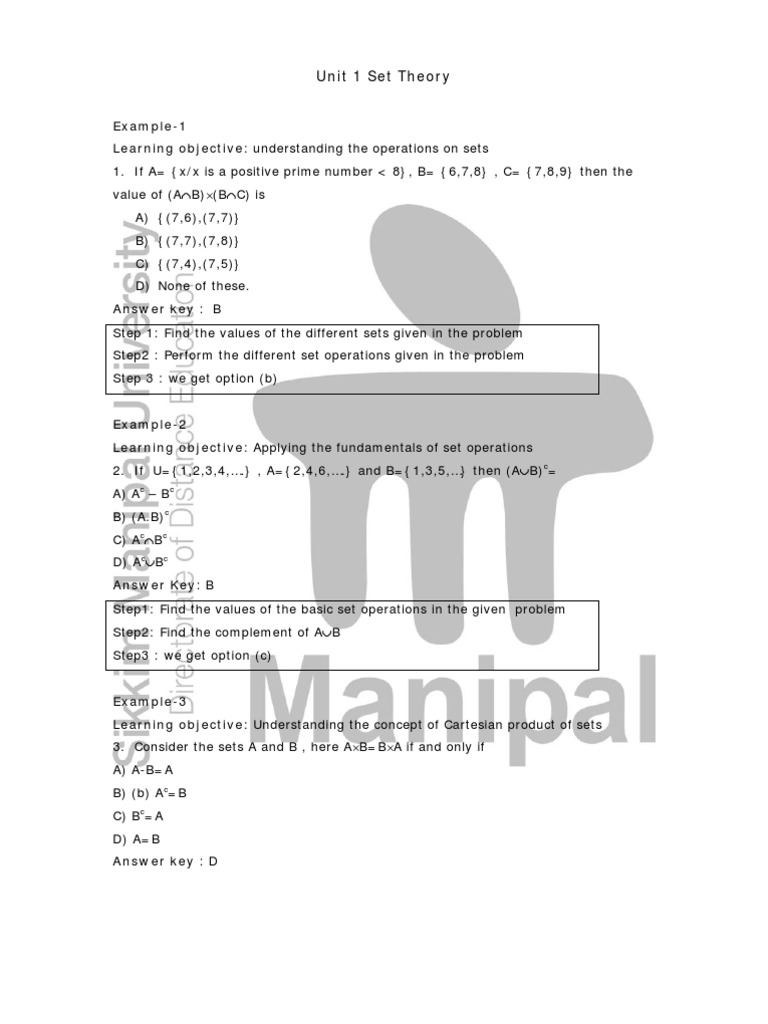 Unit 1 Set Theory C C C C C C C C Pdf Summation Function Mathematics