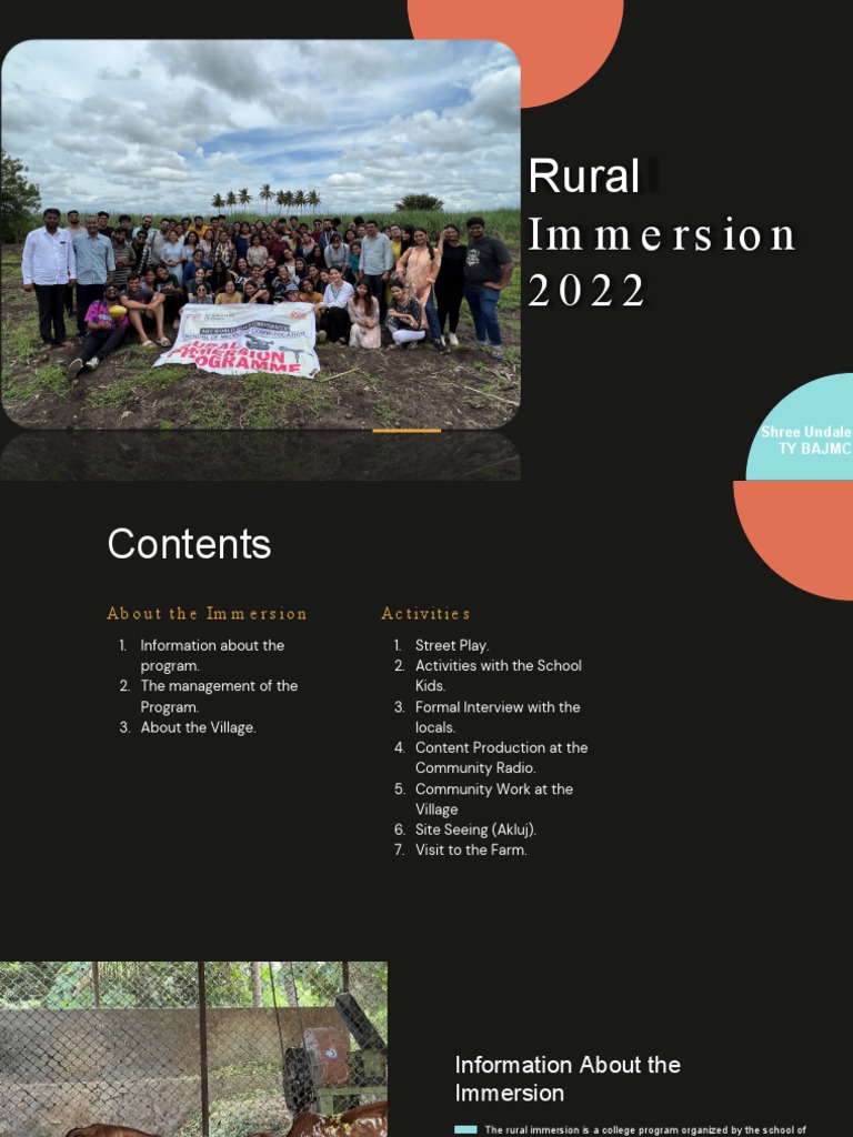 Rural Immersion Report | PDF