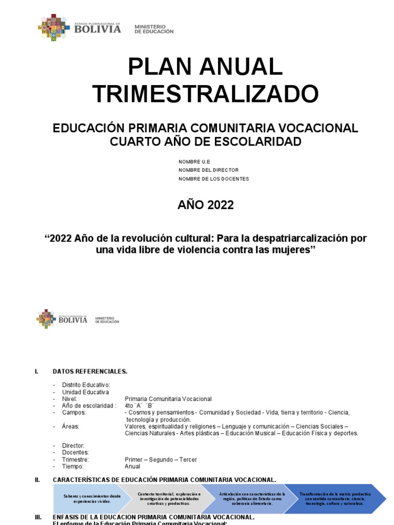PAT PRIMARIA - 4TO Actual | PDF | Educación primaria | Vida