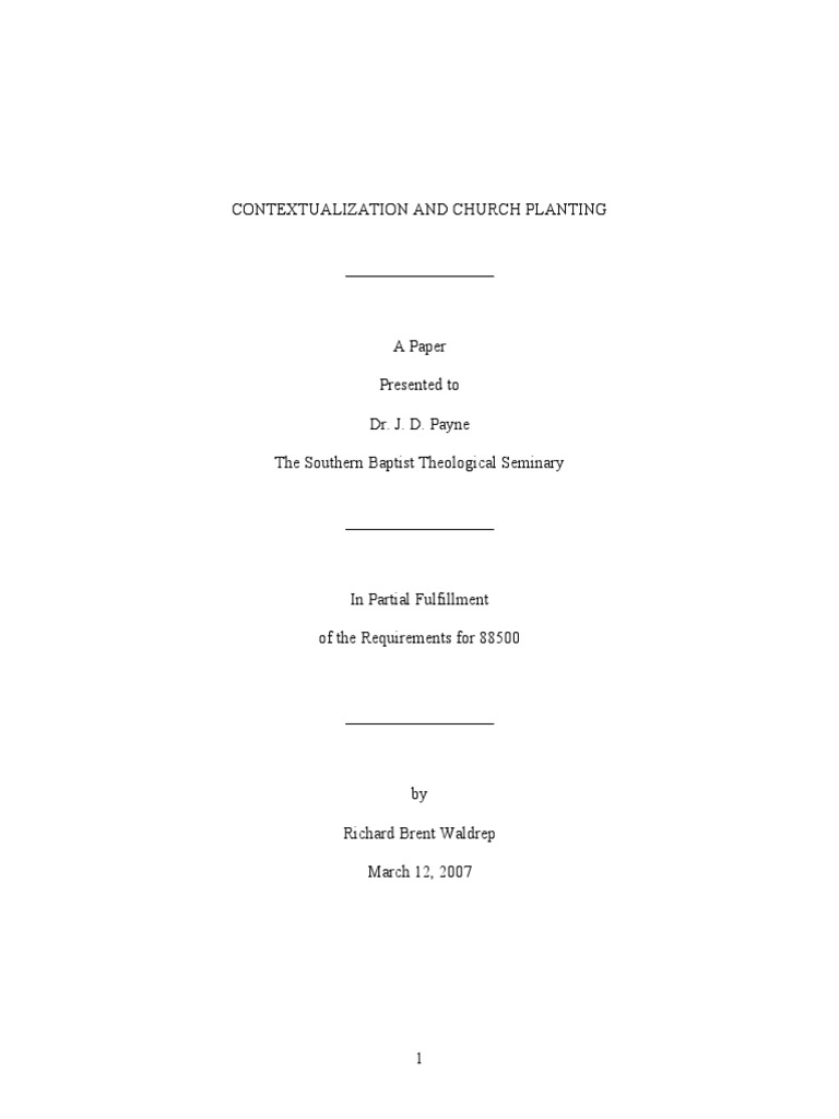 What Is Contextualization | PDF | Paul The Apostle | Bible