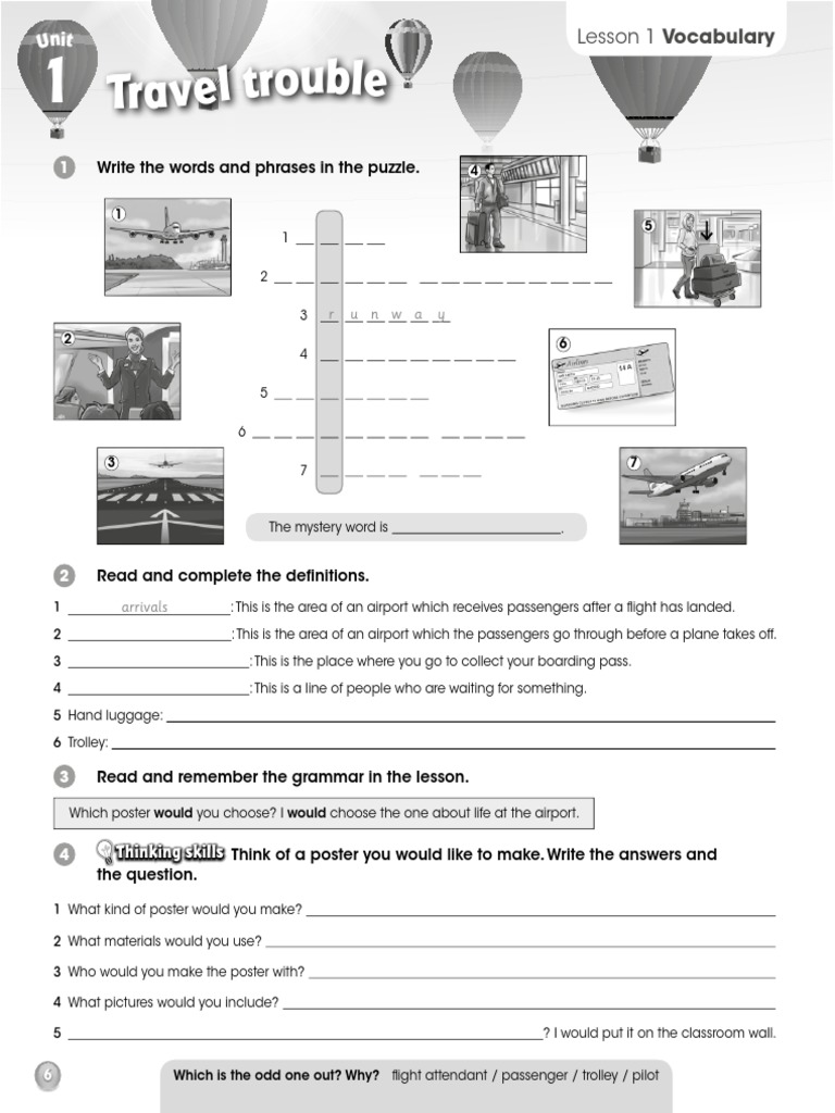 Airport Vocabulary and Grammar Lessons | PDF | Linguistics