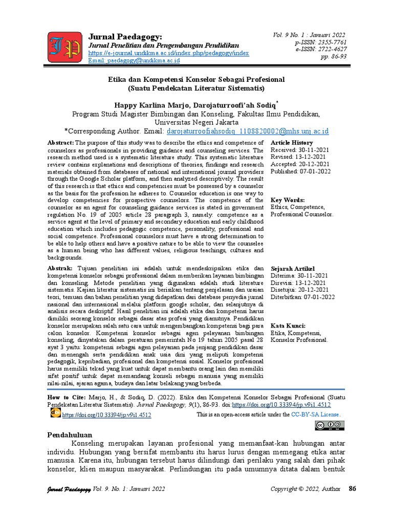 Etika Dan Kompetensi Konselor Sebagai Profesional | PDF | Cognition