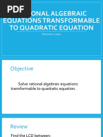 12 Equations Transformable Into Quadratic Equations | PDF | Equations ...