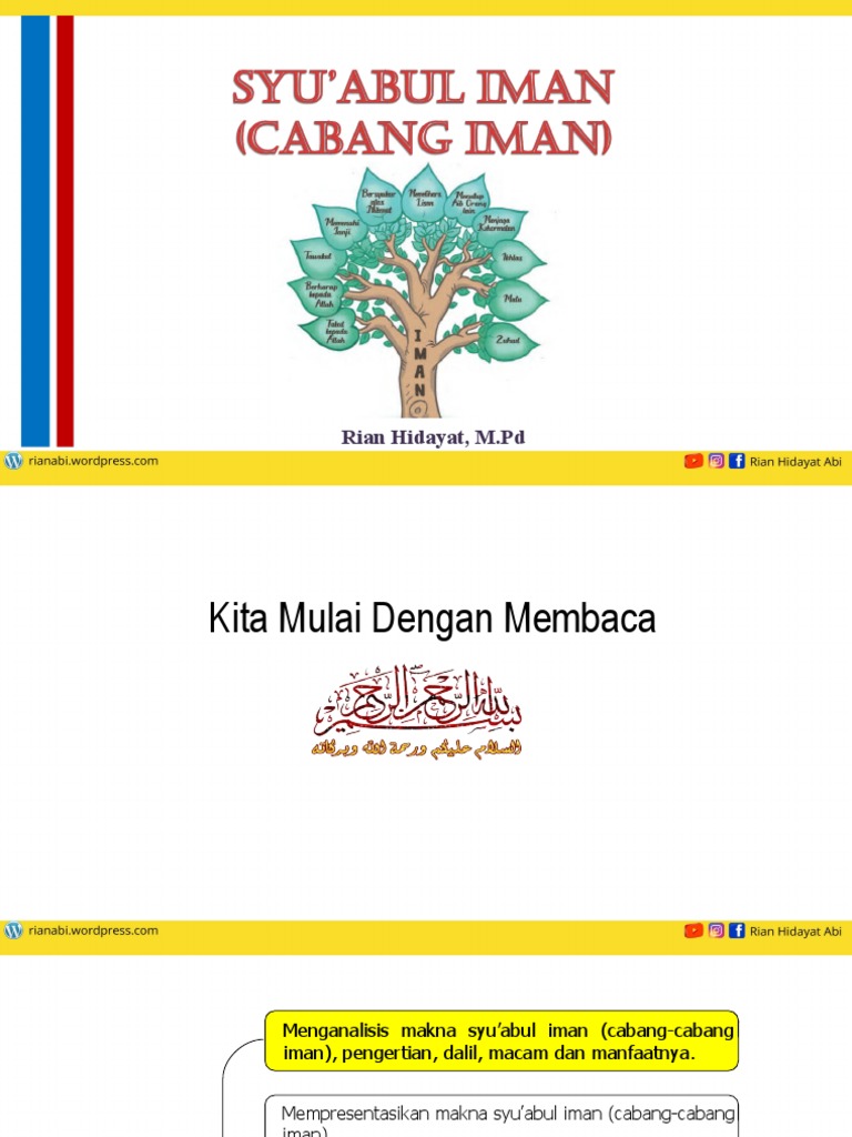 Syuabul Iman Cabang Iman Kurikulum Merdeka | PDF