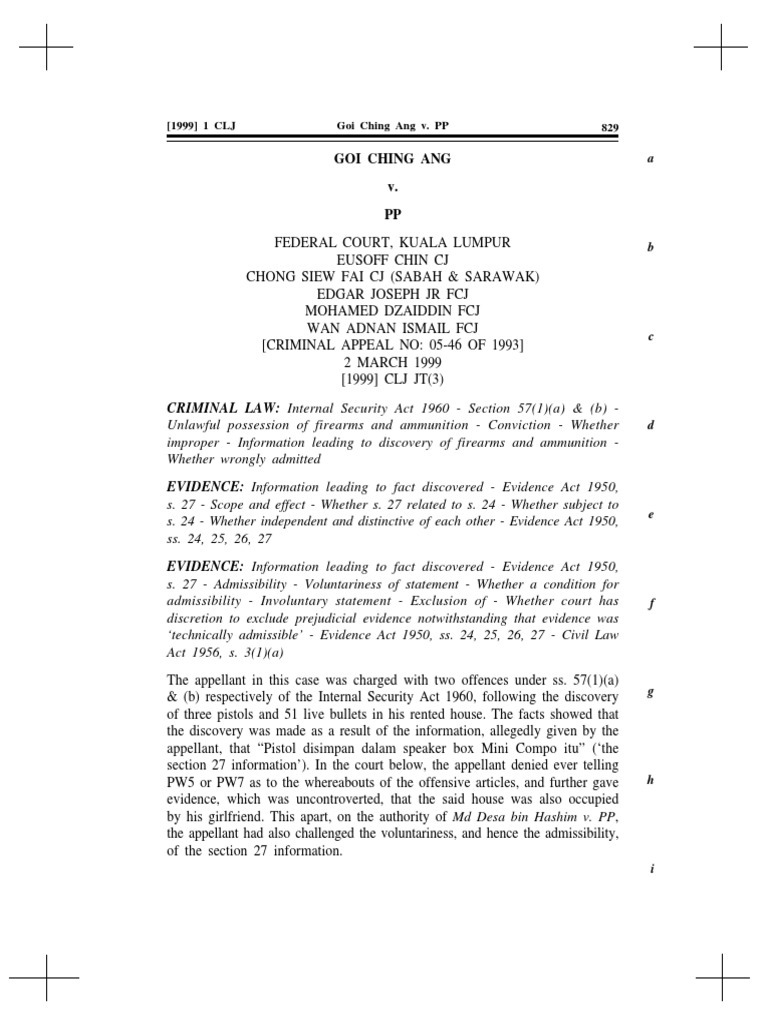 Goi Ching Ang | PDF | Prosecutor | Confession (Law)