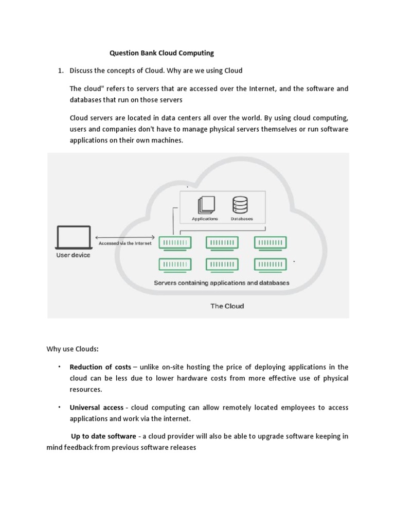 Cloud Computing - Question Bank | PDF | Cloud Computing | Software As A Service