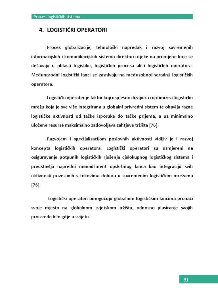 Logistički Operatori | PDF
