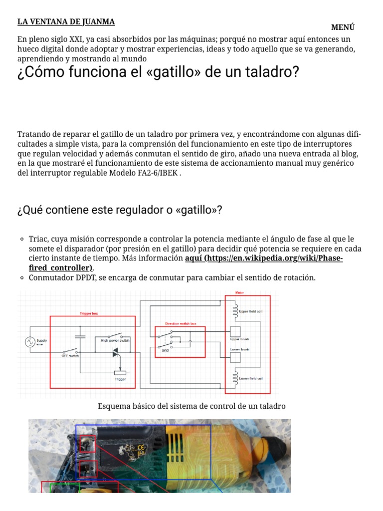 ¿Cómo Funciona El Gatillo de Un Taladro - La Ventana de Juanma | PDF