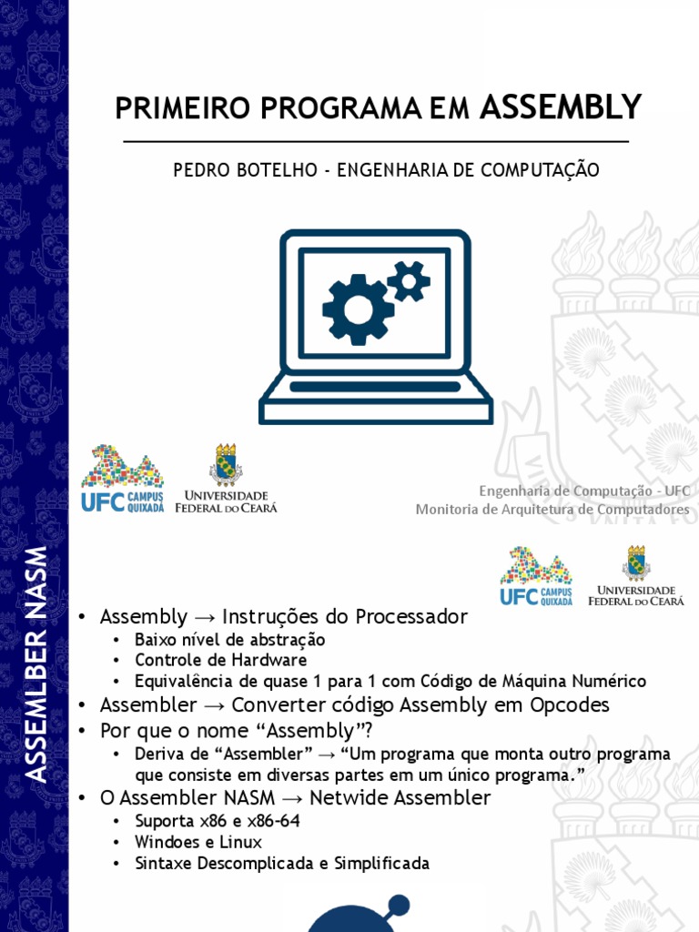 Aula 04 - Primeiro Programa em Assembly x86 | PDF | Linguagem Assembly ...