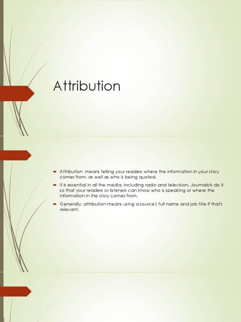 Print Journalism Attribution | PDF