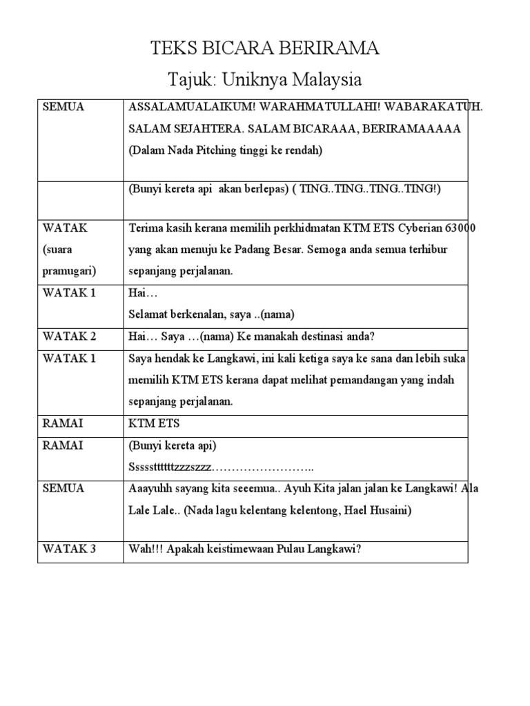 Teks B.berirama 2022 | PDF