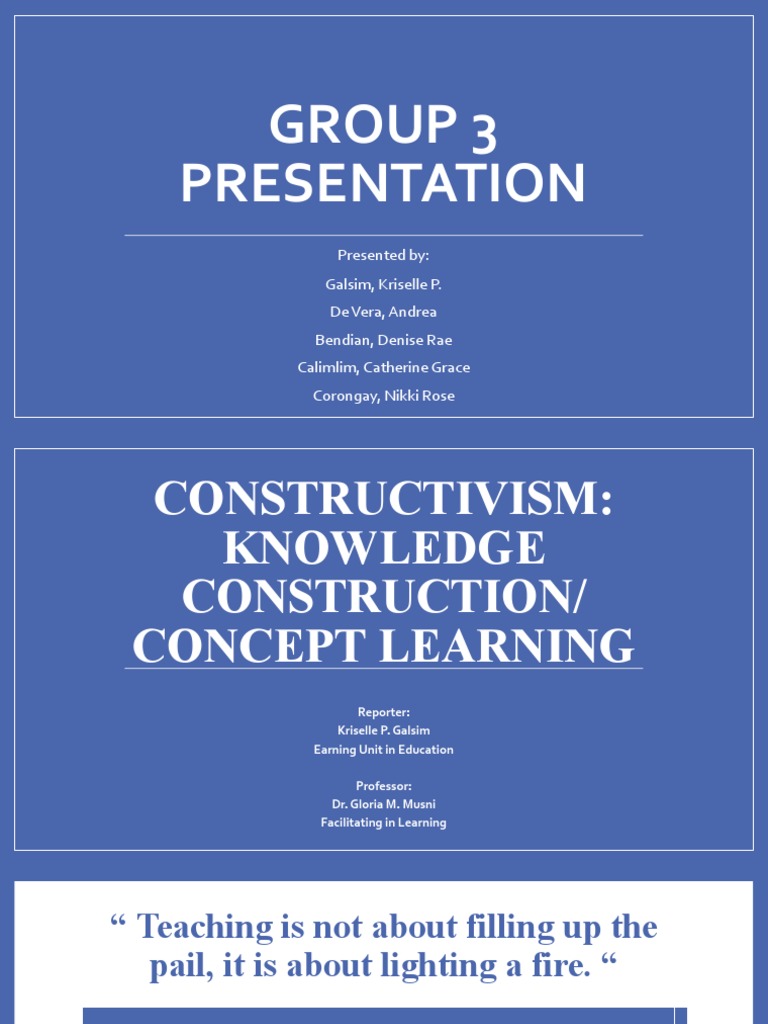 Group 3 Topic 7 Cognitive Process | PDF | Constructivism (Philosophy Of ...