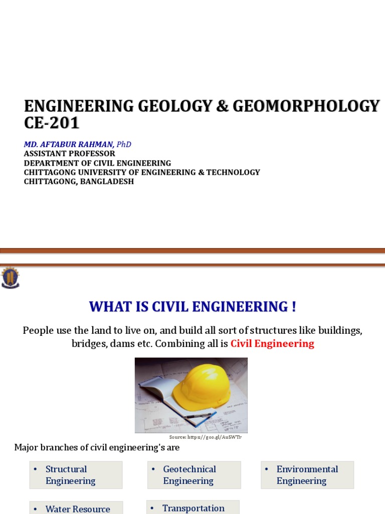 Lecture-1. Introduction To Engineering Geology | PDF | Geomorphology ...