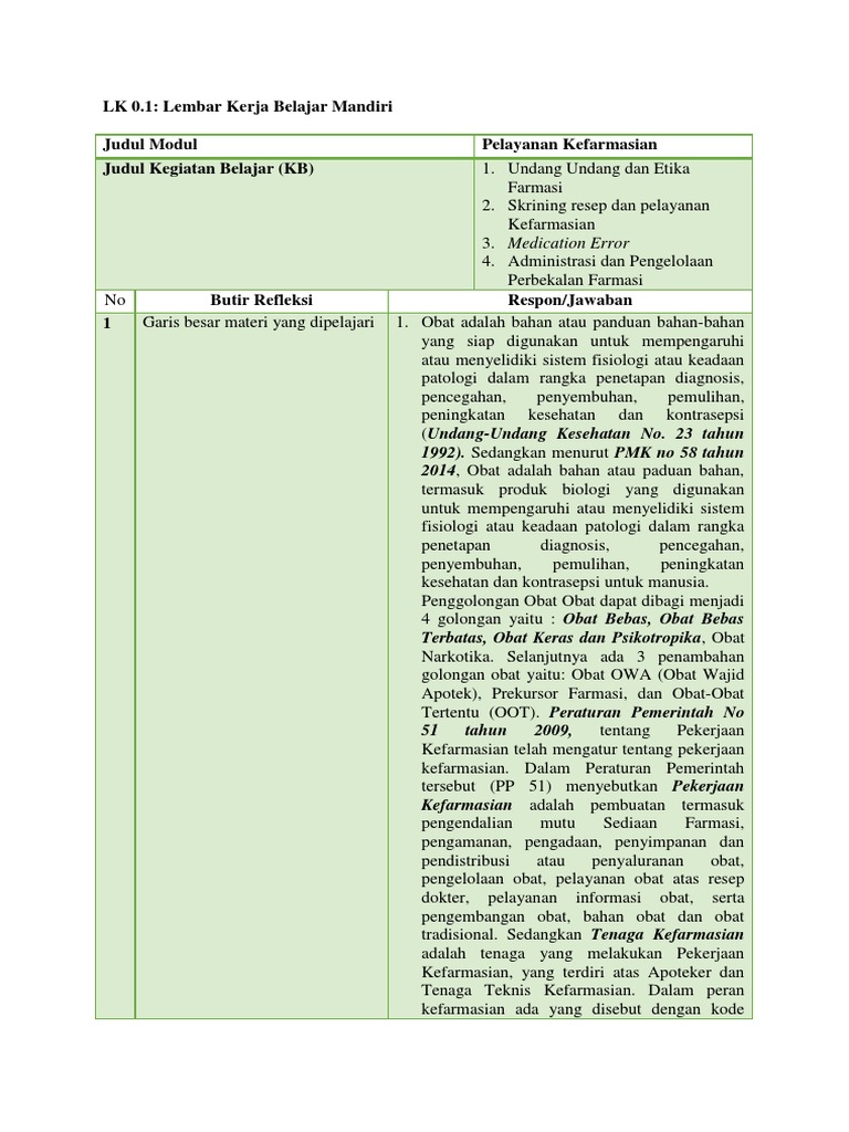 LK 0.1 Modul 1 - 6 | PDF