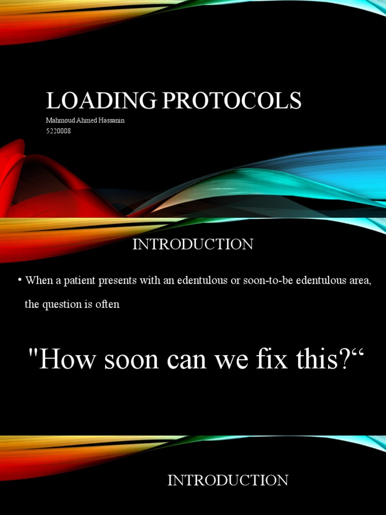 Dental Implant Loading Protocols | PDF | Dental Implant | Medical ...