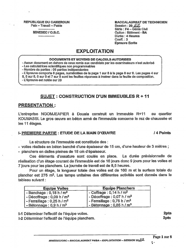 Bac 2022 Epreuves | PDF