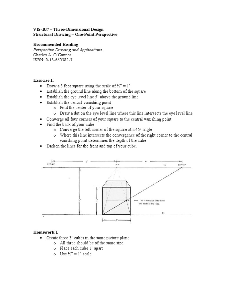 Structural Drawing - 1pt1 | PDF | Perspective (Graphical) | Geometry
