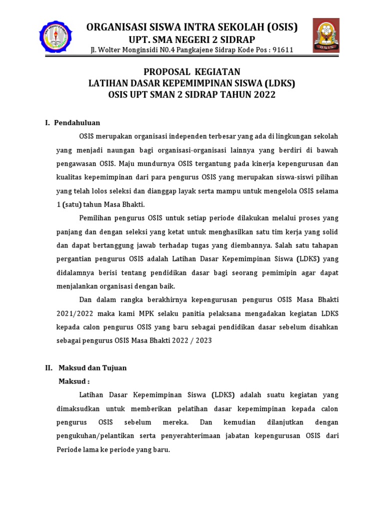 Proposal Ldks 2022 | PDF