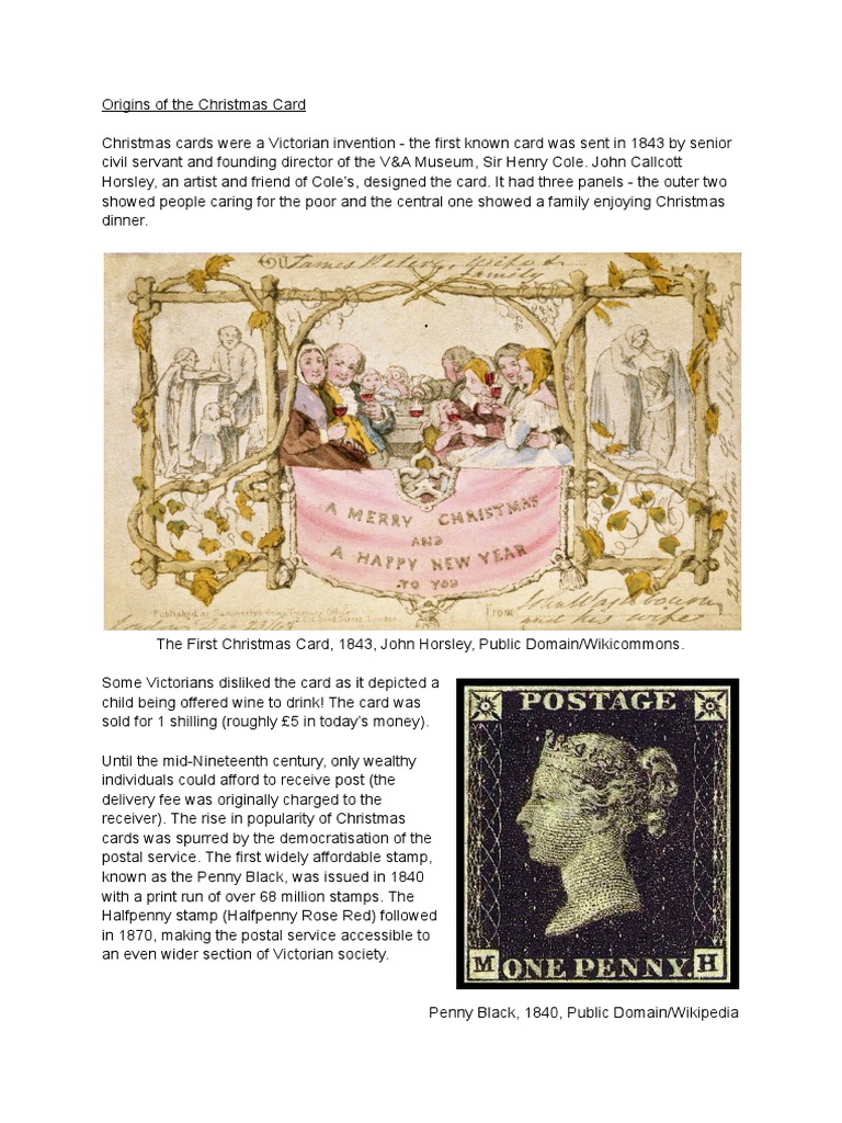 History of The Christmas Card | PDF | Christmas | Postage Stamp