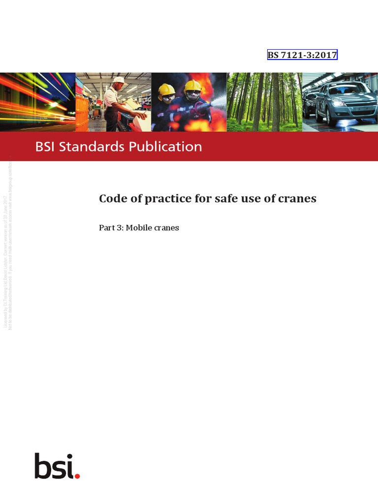 BS 7121 Part 3 2017 | PDF | Crane (Machine)