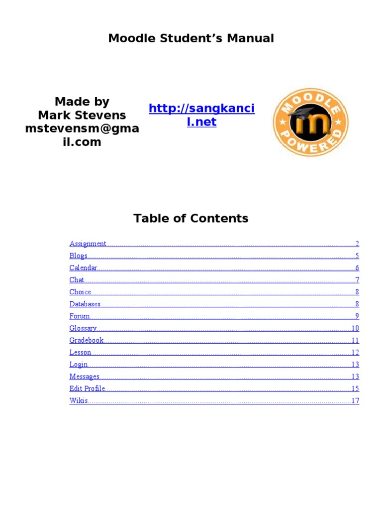 Moodle Student Guide | PDF