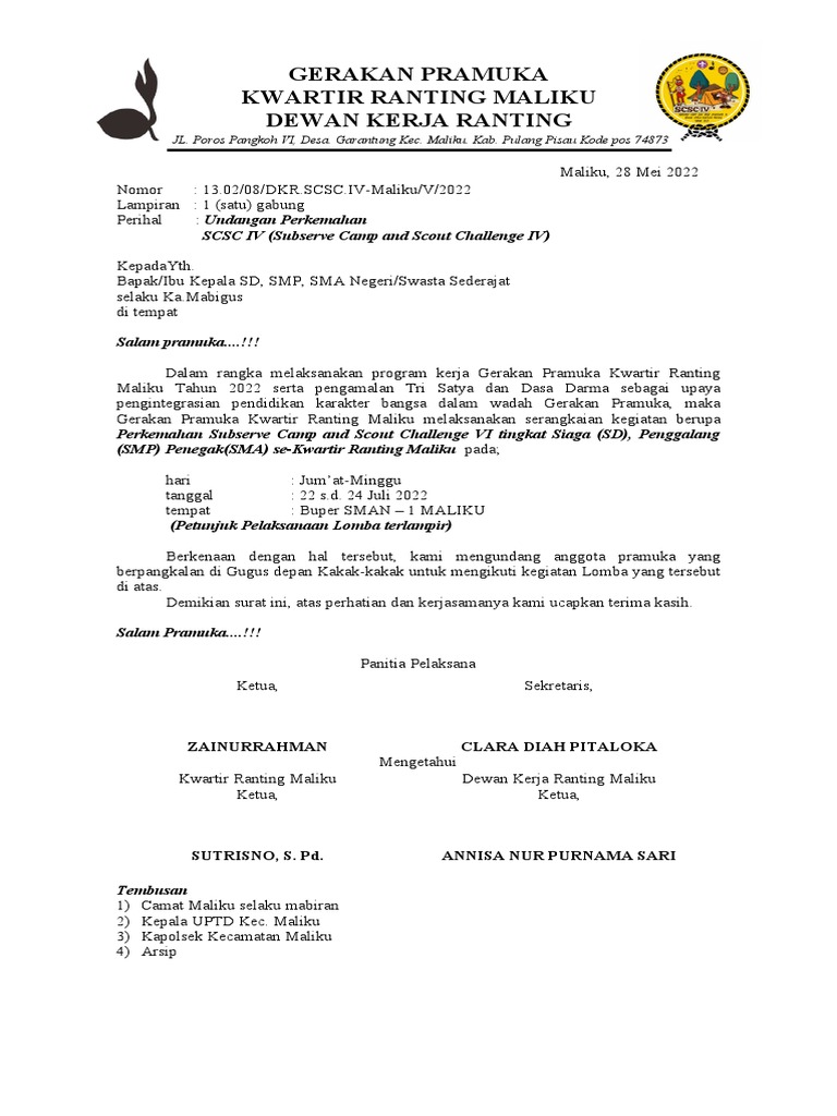 Undangan SCSC IV 2022 | PDF