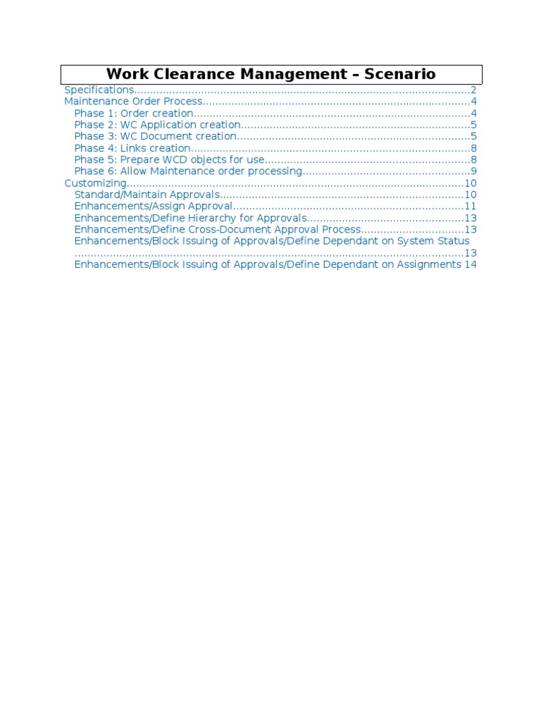 Work Clearance Management - Scenario | PDF | Hierarchy | Traffic Light