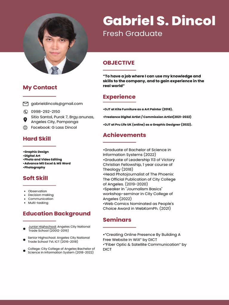 Pink Simple Profile Resume | PDF | Communication