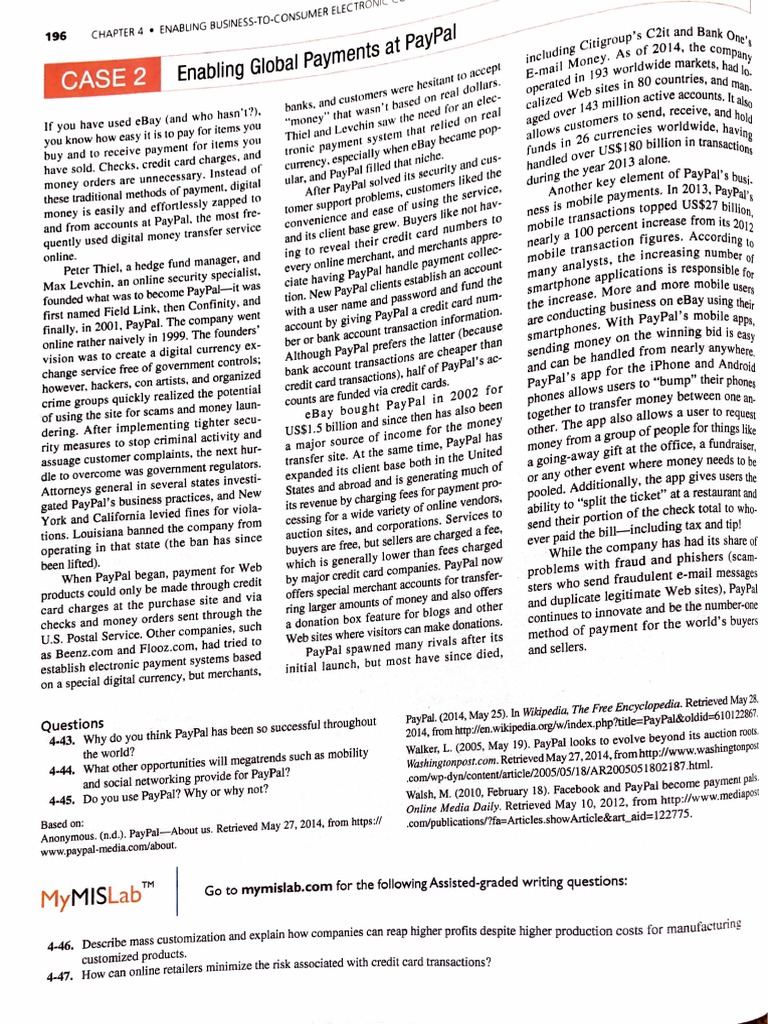 Paypal Case Study 2020 | PDF | Pay Pal | Credit Card