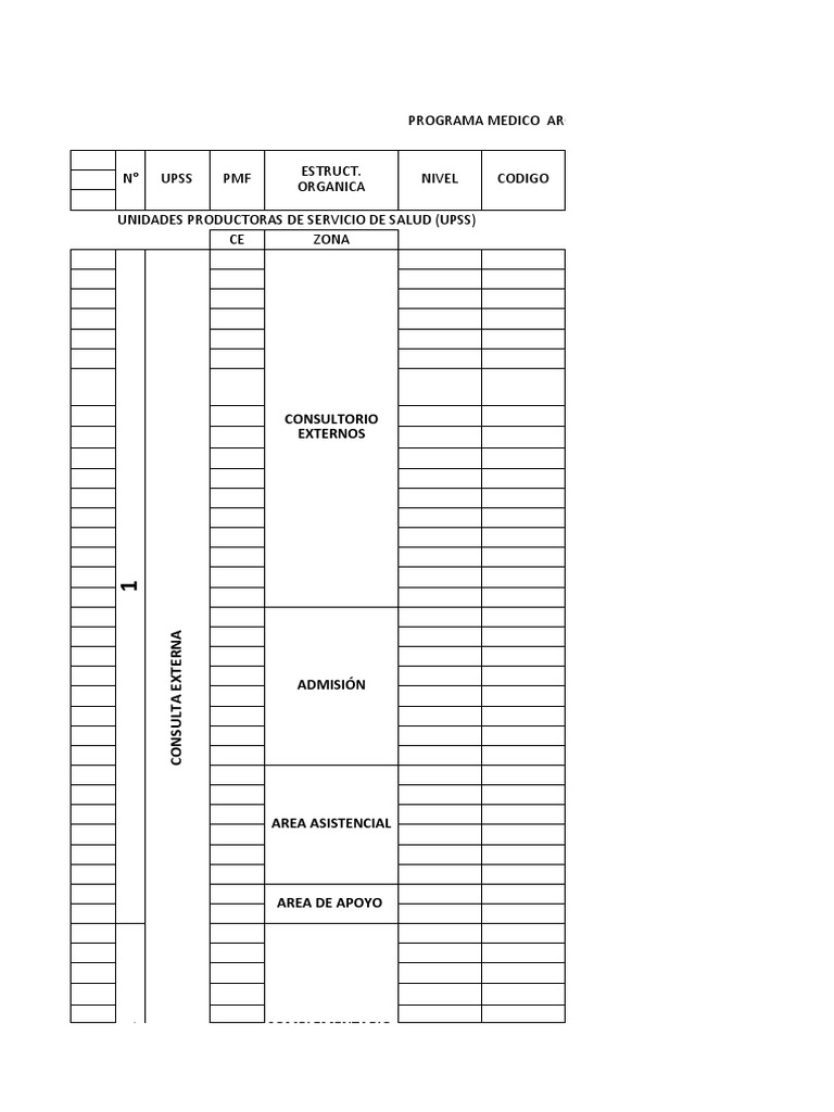 Programa Medico Arquitectonico Normado... | PDF | Medicina CLINICA | Industrias de servicio