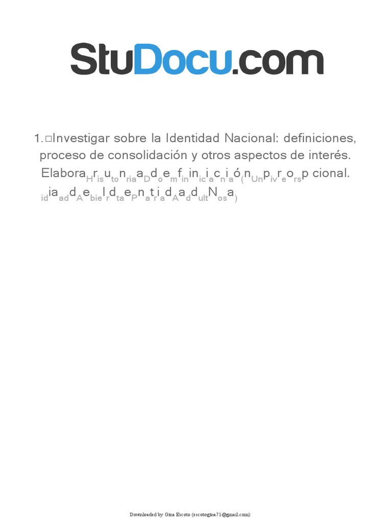 1investigar Sobre La Identidad Nacional Definiciones Proceso de ...