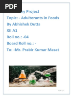 Chemistry Project On Study of Food Adulterants | PDF | Butter | Foods