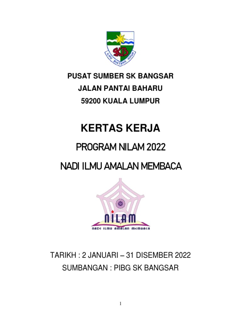 Kertas Kerja Program Nilam Sumbangan Pibg Pdf