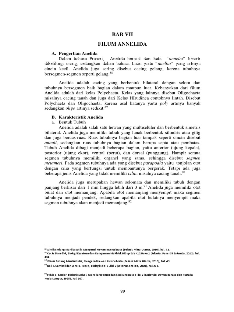 Modul Ajar Annelida PDF | PDF