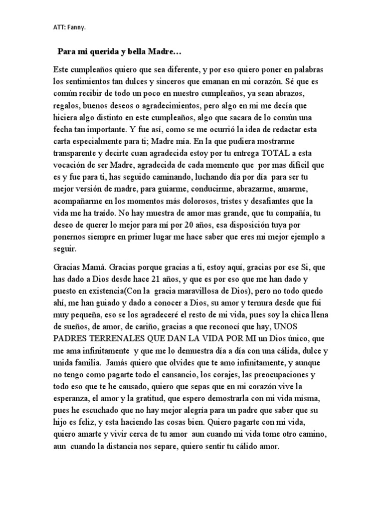 Para Mi Querida Y Bella Madre Pdf Amor