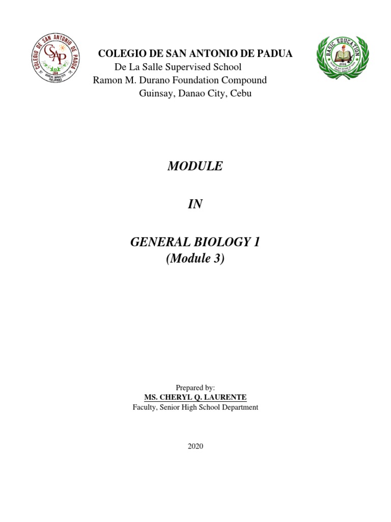 General Biology 1 Module 3 | PDF | Photosynthesis | Redox