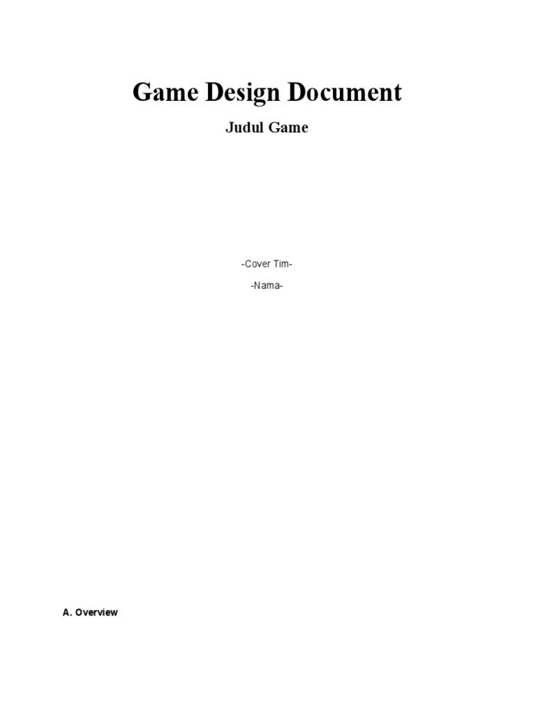 GDD - Template & Contoh Pengisian | PDF