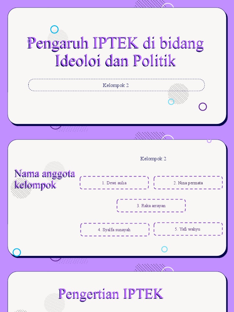 PPKN Pengaruh Iptek Di Bidang Ideologi Dan Politik | PDF
