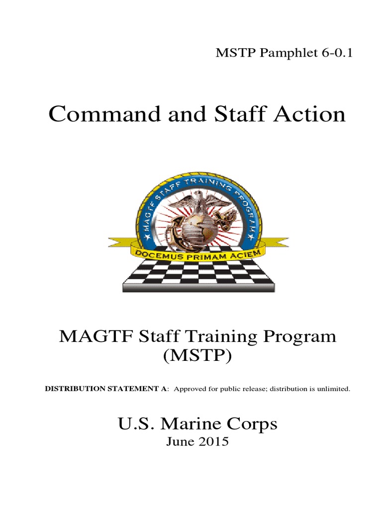 Mstp Pamphlet Command and Staff_actions | PDF | Staff (Military) | Non Commissioned Officer