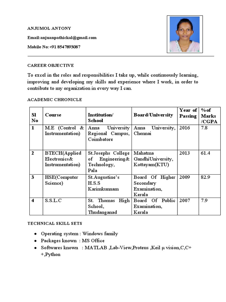 Anju Resume 2 | PDF
