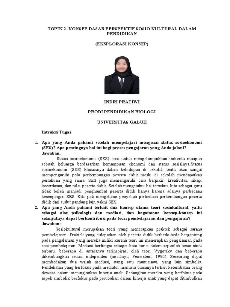 Topik 2 - Eksplorasi Konsep - Pspi - Indri Pratiwi | PDF