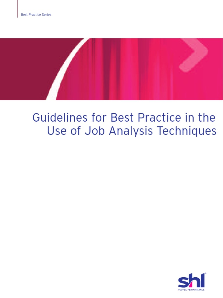 Job Analysis - Best Practice | PDF | Competence (Human Resources ...