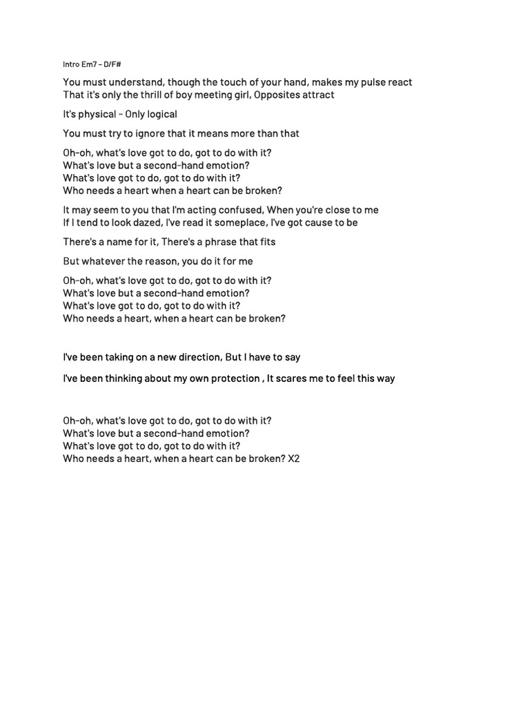 What's Love Got to Do with It? | PDF