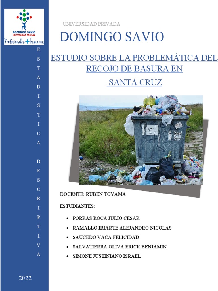 Informe Sobre La Problematica Del Recojo de Basura SC | PDF | Residuos | Business