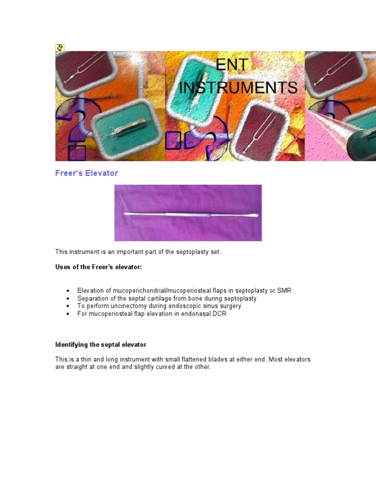Ent Instruments With Details | PDF | Tongue | Respiratory System