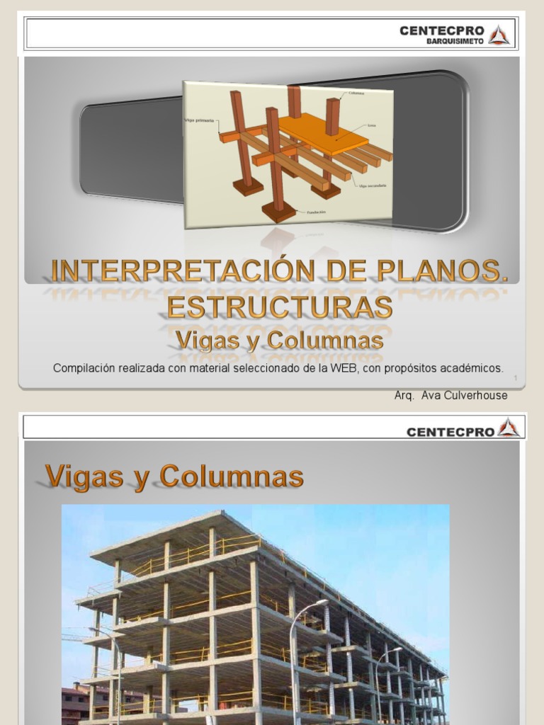 4ta y 5ta Clase de Interpretacion de Planos. - Columnas, Vigas y ...